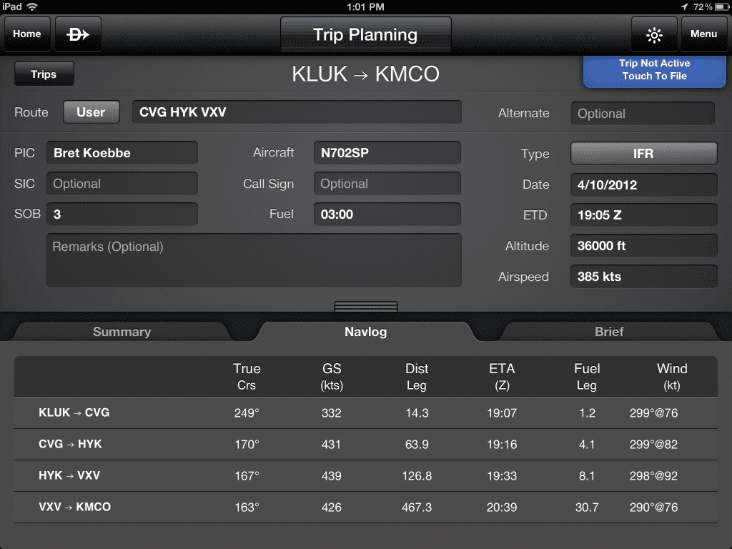 First look: the new Garmin Pilot iPad app - iPad Pilot News