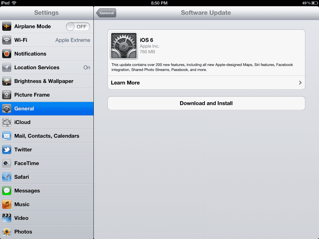 Why you should update your iPad to the new iOS 6 : iPad Pilot News