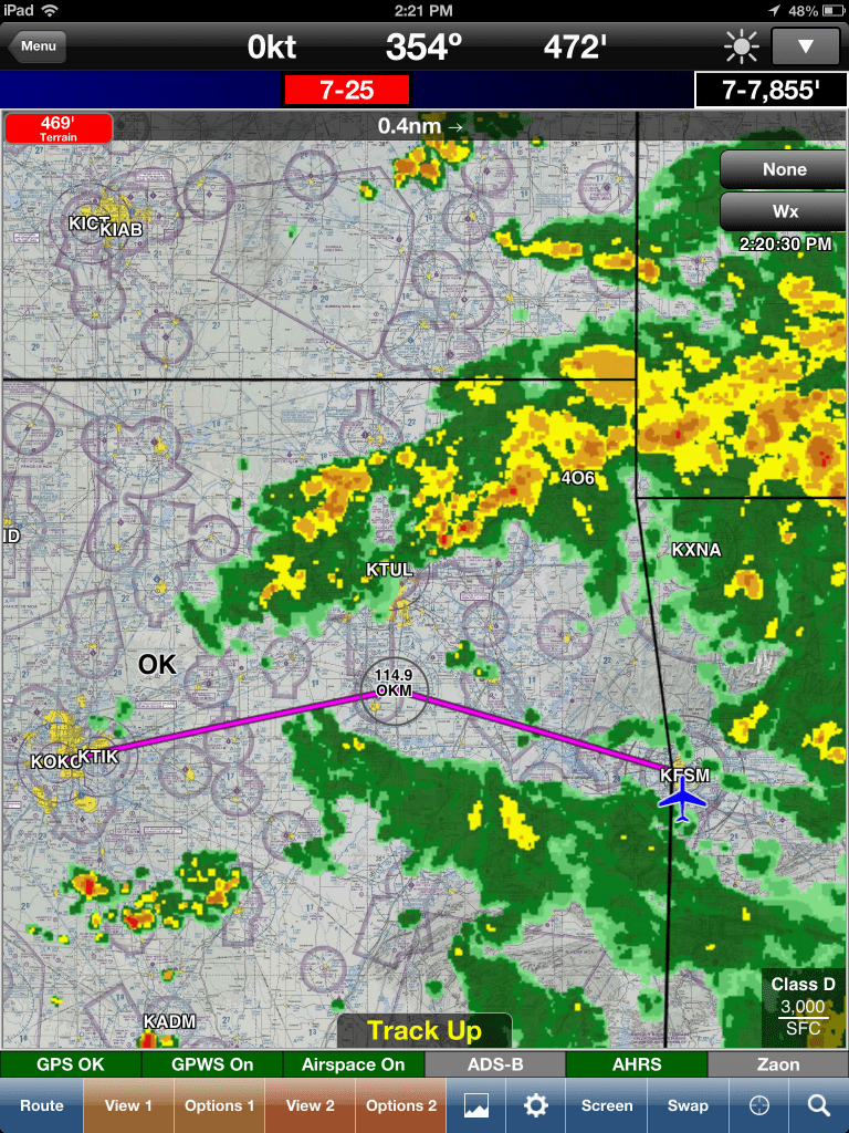 WingX Pro 7.0 adds weather radar to the moving map : iPad Pilot News