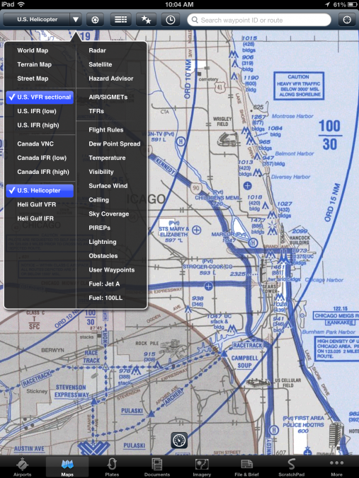 ForeFlight 5.2 adds Canadian, Helicopter charts - iPad Pilot News