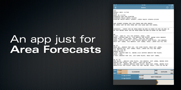 An app dedicated to Area Forecasts - iPad Pilot News
