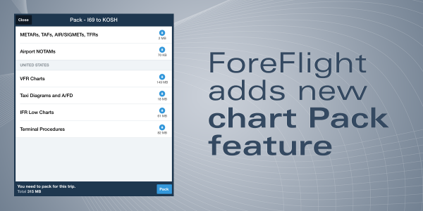ForeFlight adds new chart pack feature - iPad Pilot News