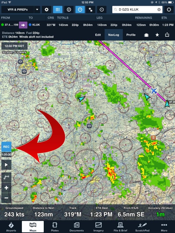 ForeFlight’s new track log feature in action - iPad Pilot News