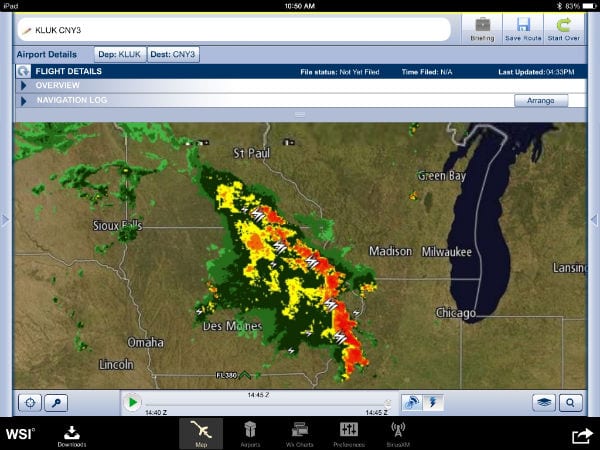 Pilot report: flying the new SiriusXM weather receiver : iPad Pilot News