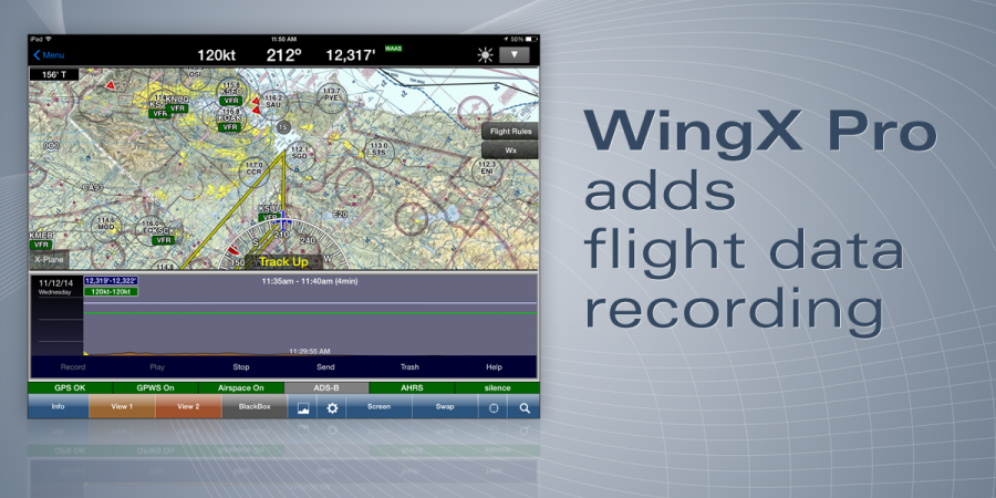 WingX Pro adds flight data recording : iPad Pilot News