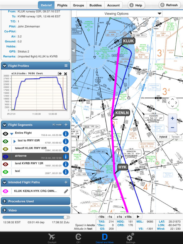 CloudAhoy adds glass cockpit view, new Google export : iPad Pilot News