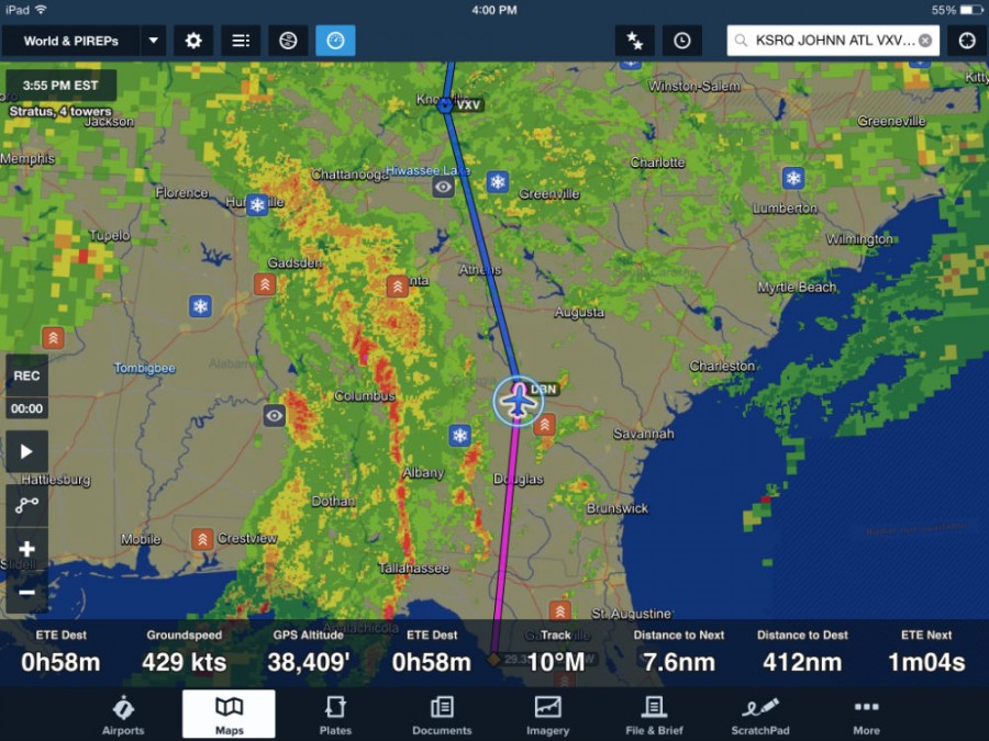 Does ADS-B weather work at high altitudes and in jets? - iPad Pilot News