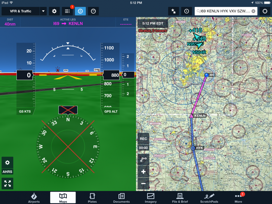 Flying with ADS-B receivers – a real world scenario - iPad Pilot News
