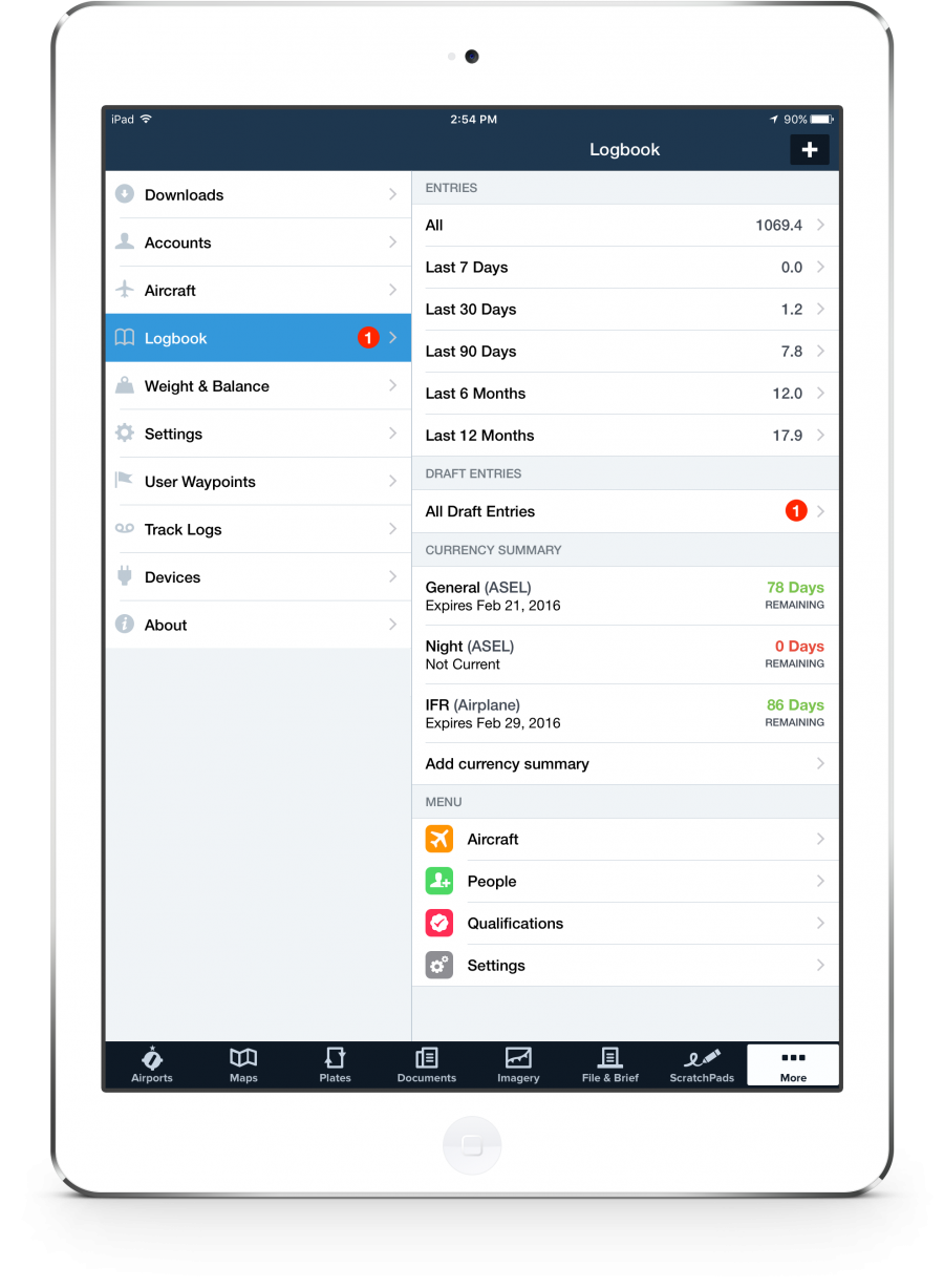 ForeFlight 7.5 adds new logbook, area forecast discussions - iPad Pilot ...