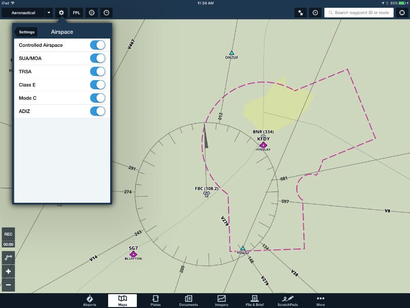 Configuring ForeFlight's new map and alert options in version 8.2 ...