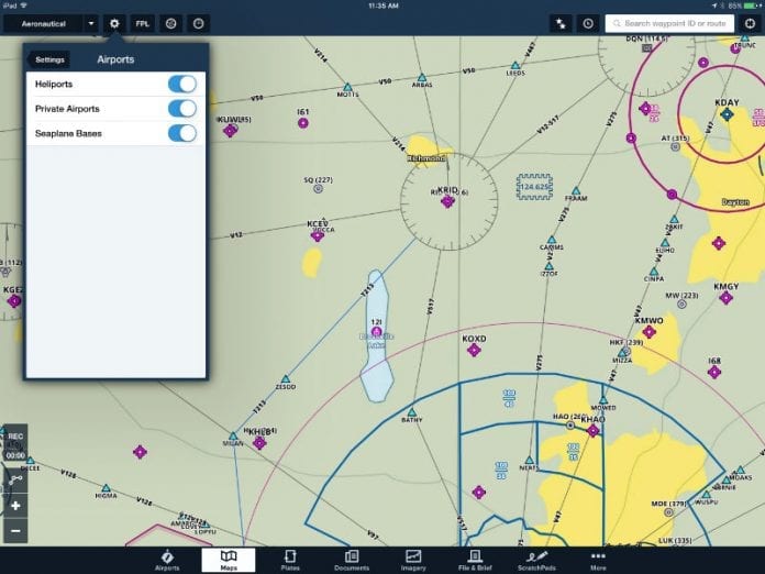 Configuring ForeFlight's new map and alert options in version 8.2 ...