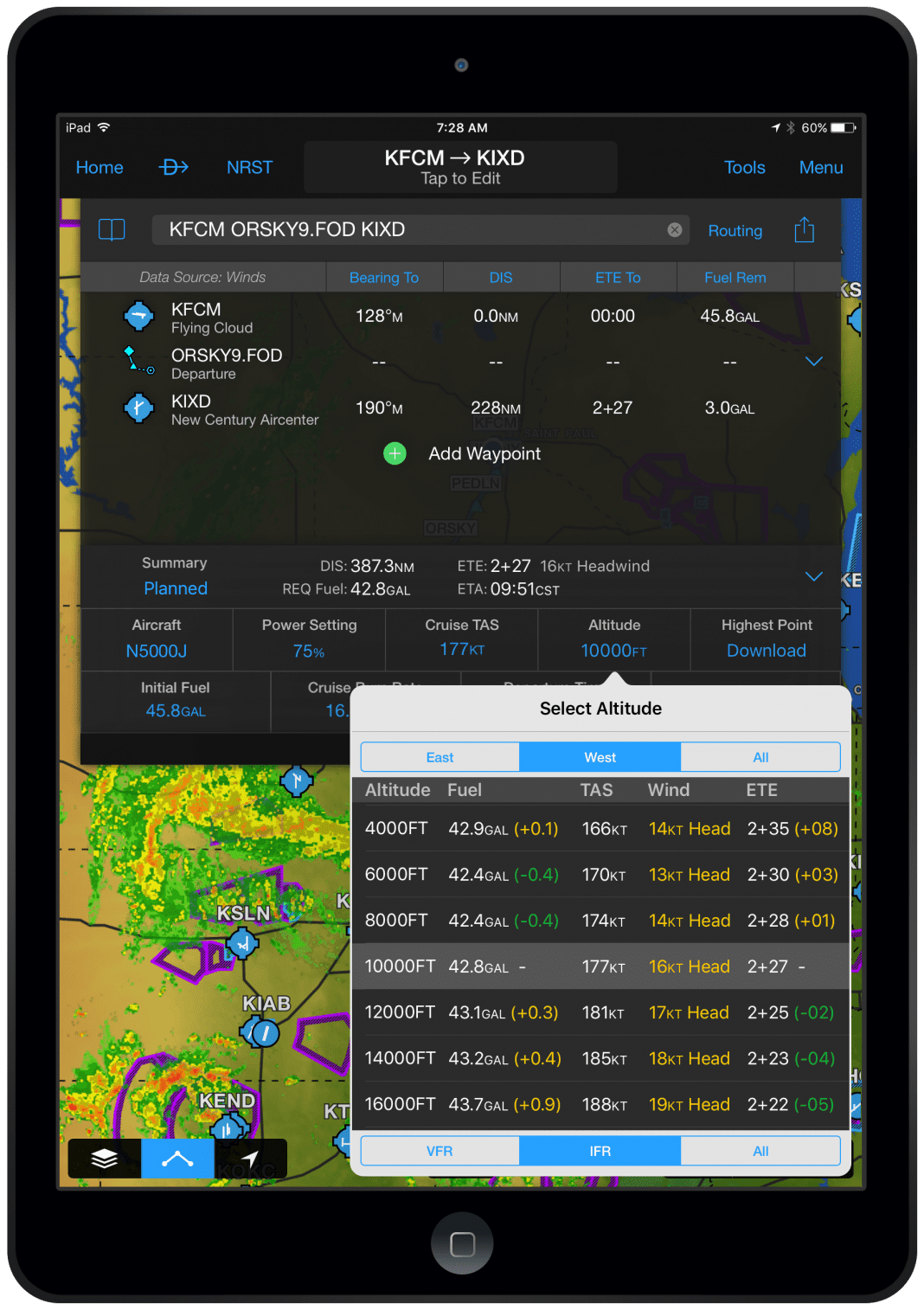 How to use the new pre-flight planning tools in Garmin Pilot - iPad ...