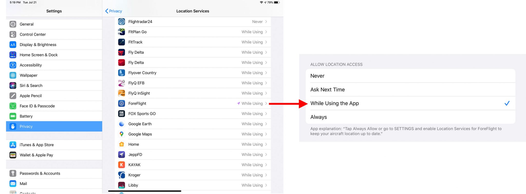 Optimize your iPad's location services setting options : iPad Pilot News