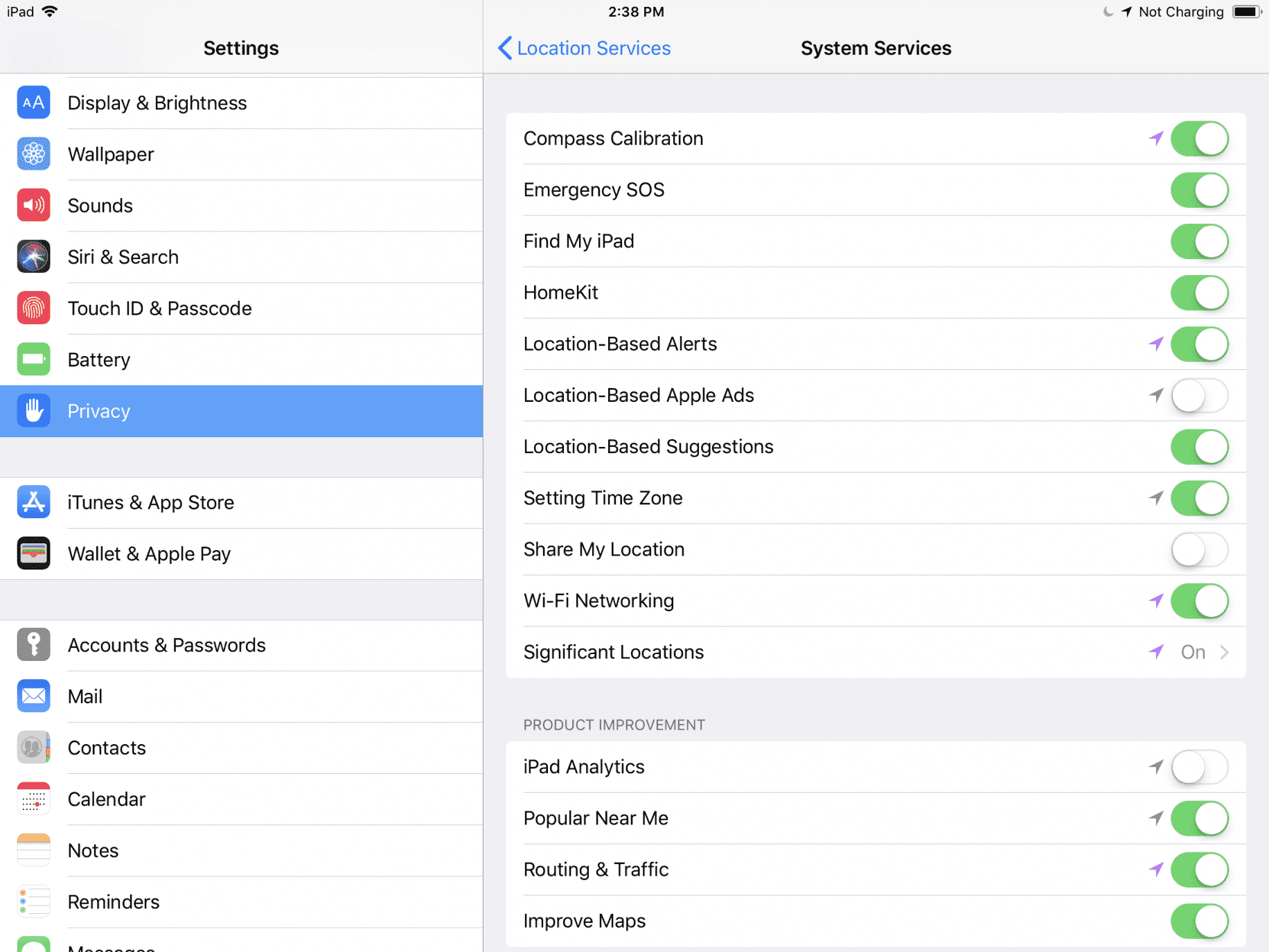 Optimize your iPad's location services setting options : iPad Pilot News