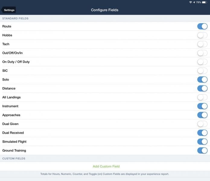 Customize your ForeFlight digital logbook - iPad Pilot News