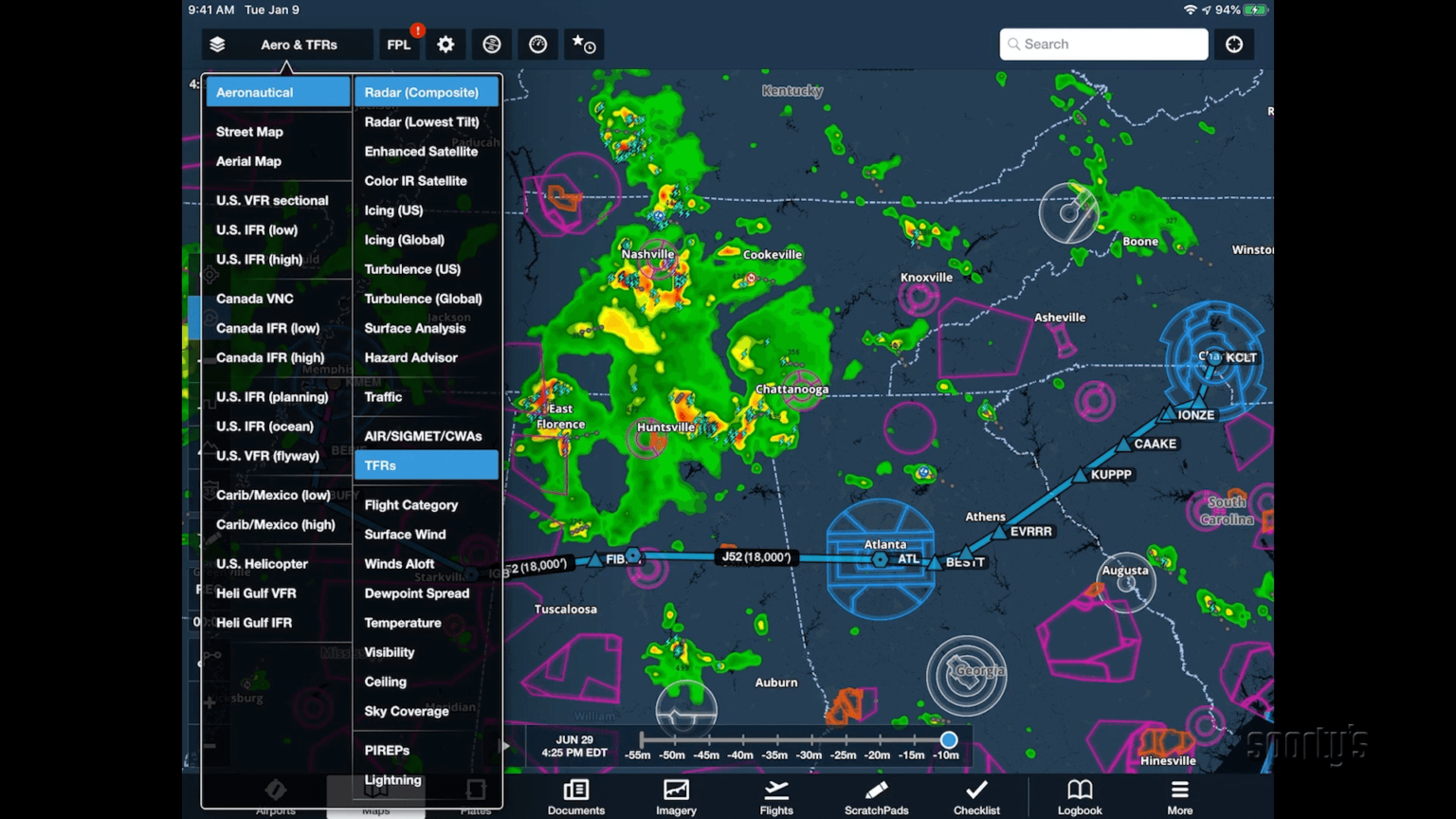 Video tip: How to use the ForeFlight map weather layers : iPad Pilot News