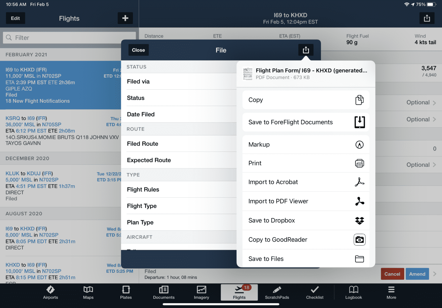 How to file an IFR flight plan in ForeFlight - iPad Pilot News