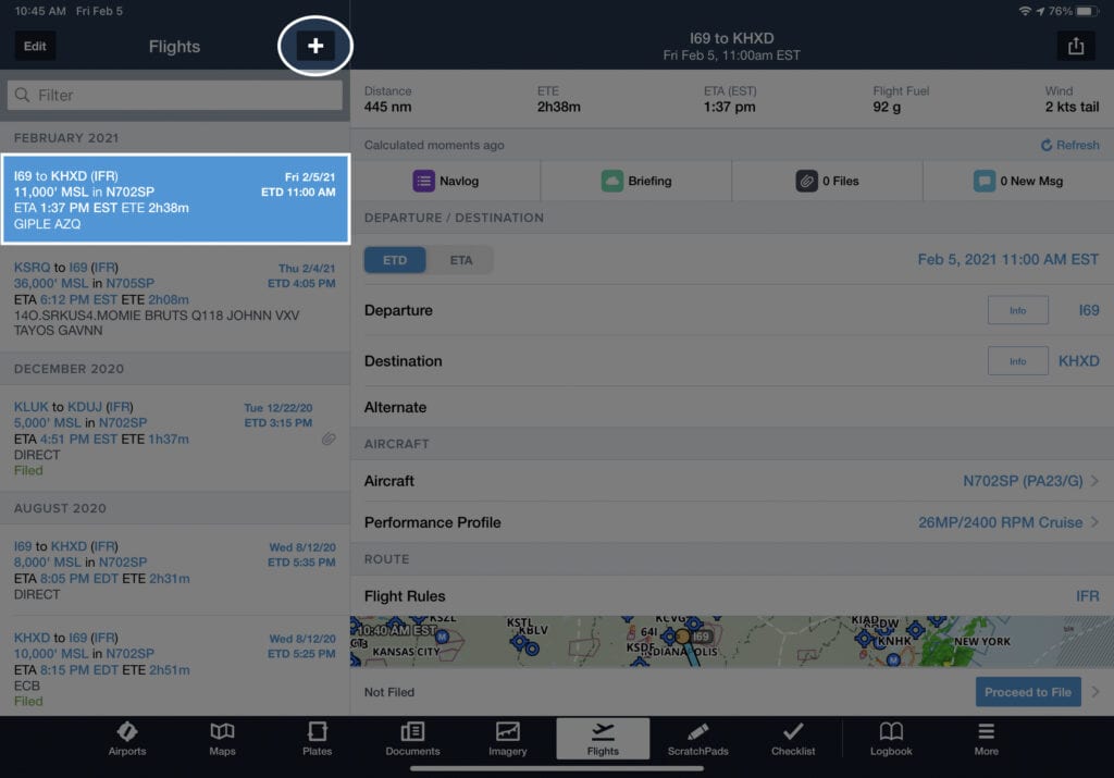 How to file an IFR flight plan in ForeFlight - iPad Pilot News