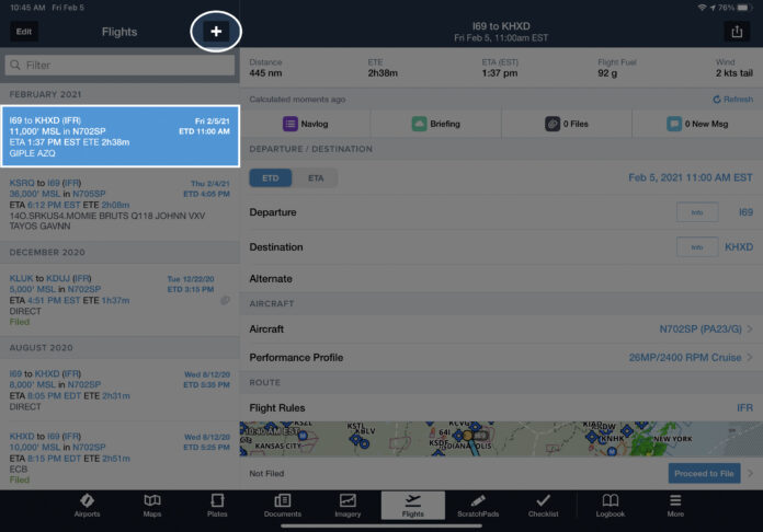 How to file an IFR flight plan in ForeFlight : iPad Pilot News