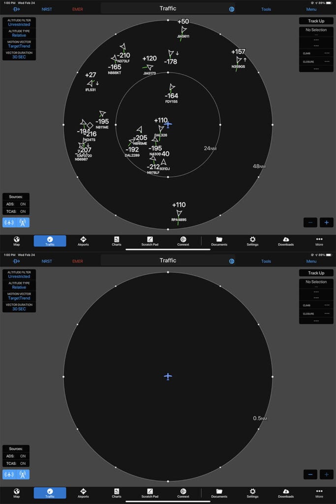 How to use all of Garmin Pilot's traffic features : iPad Pilot News