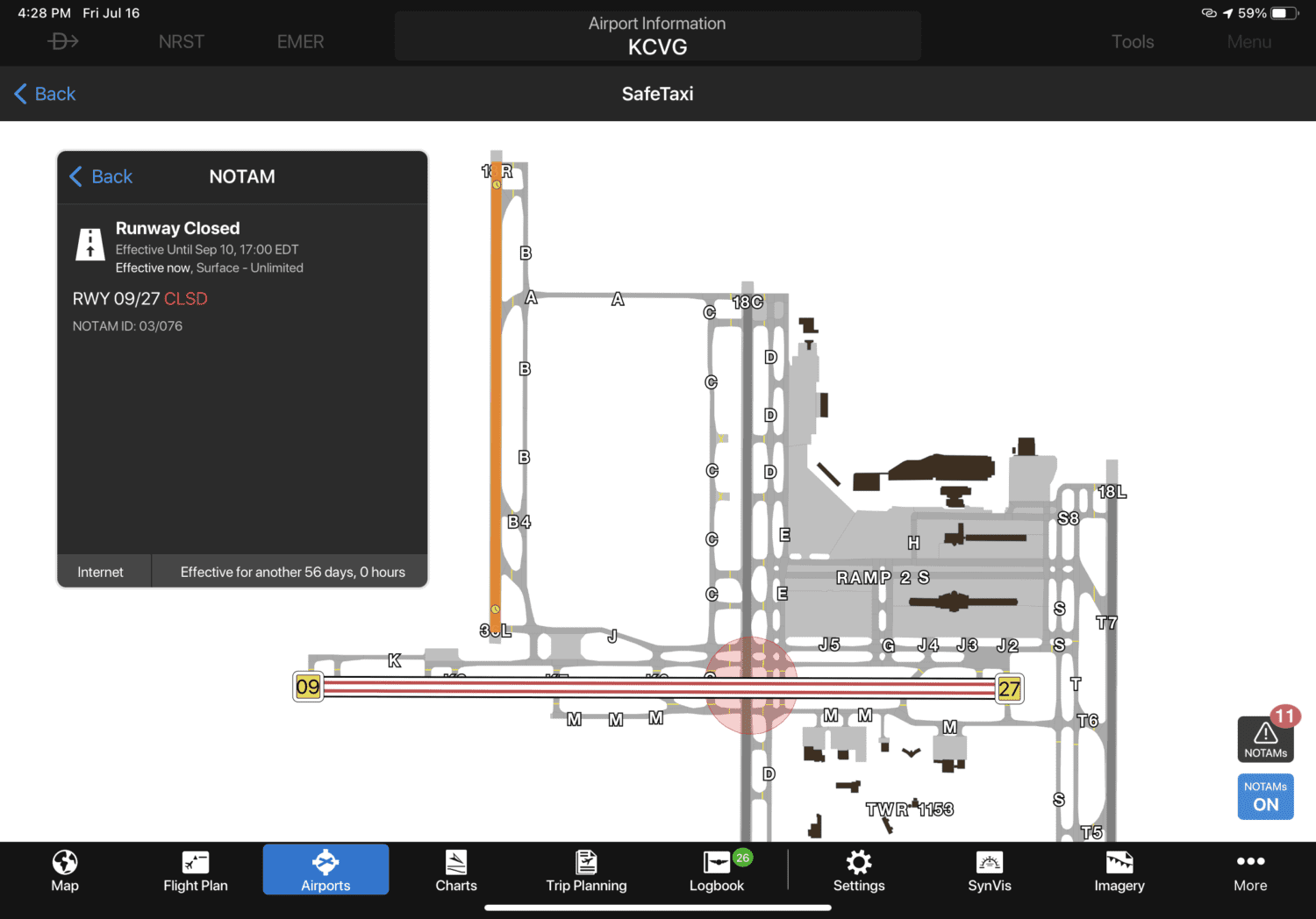 Garmin Pilot adds visual NOTAMs in latest update : iPad Pilot News