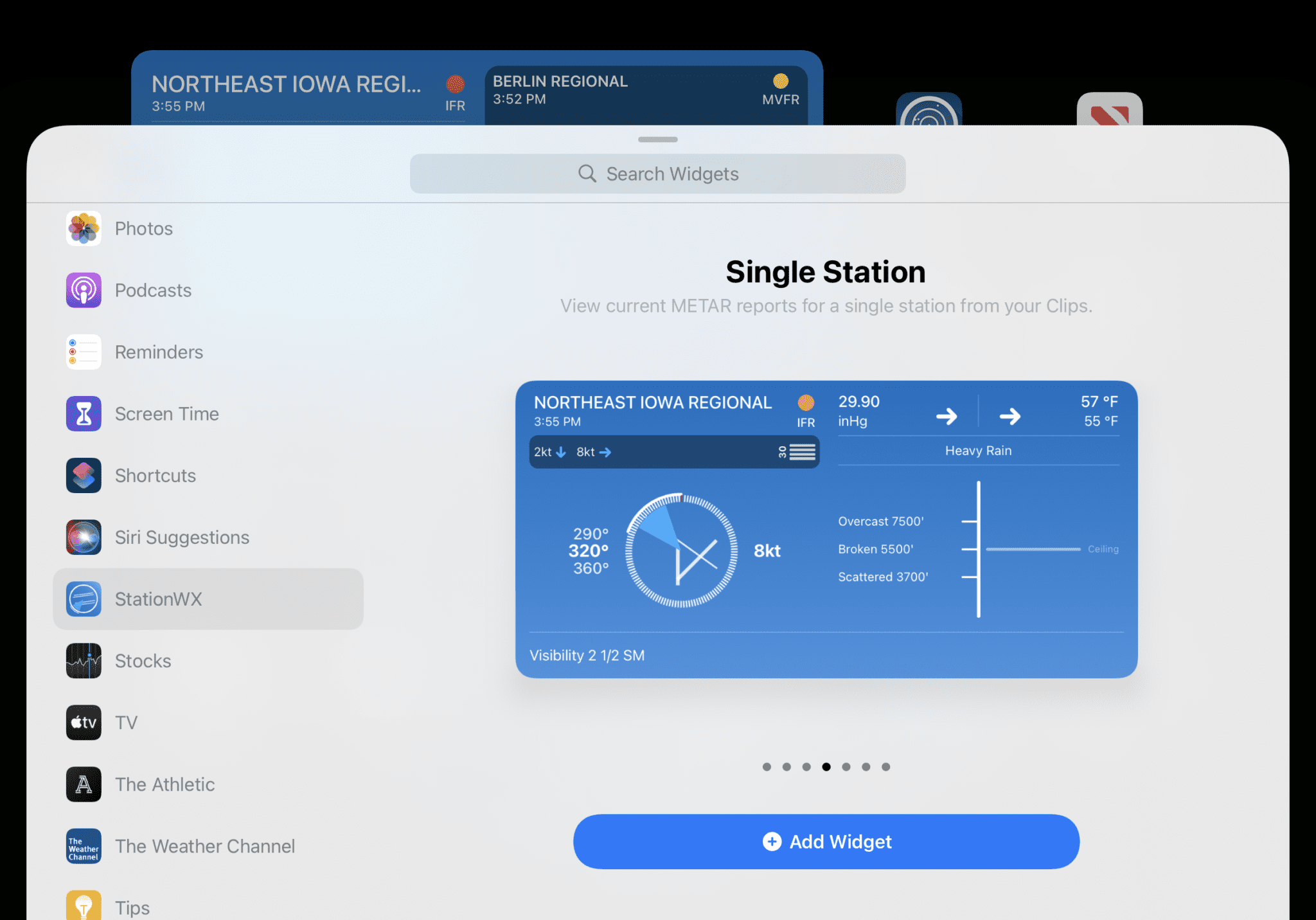 StationWeather app adds extra large iOS 15 widgets : iPad Pilot News