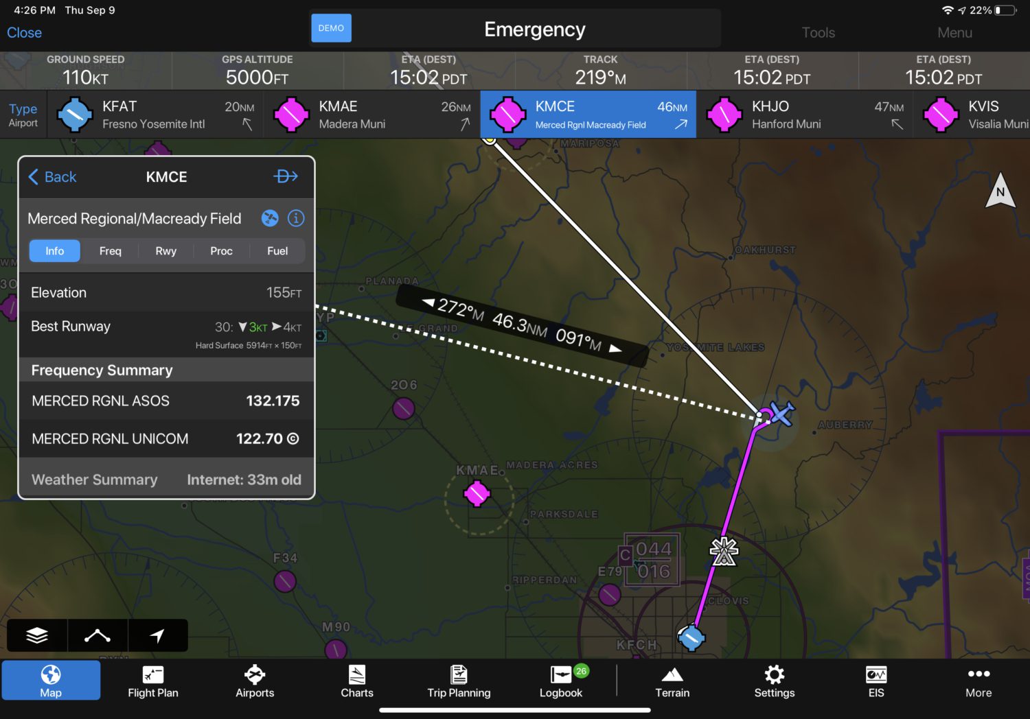 How to use Garmin Pilot's "Demo" mode to simulate a flight : iPad Pilot ...