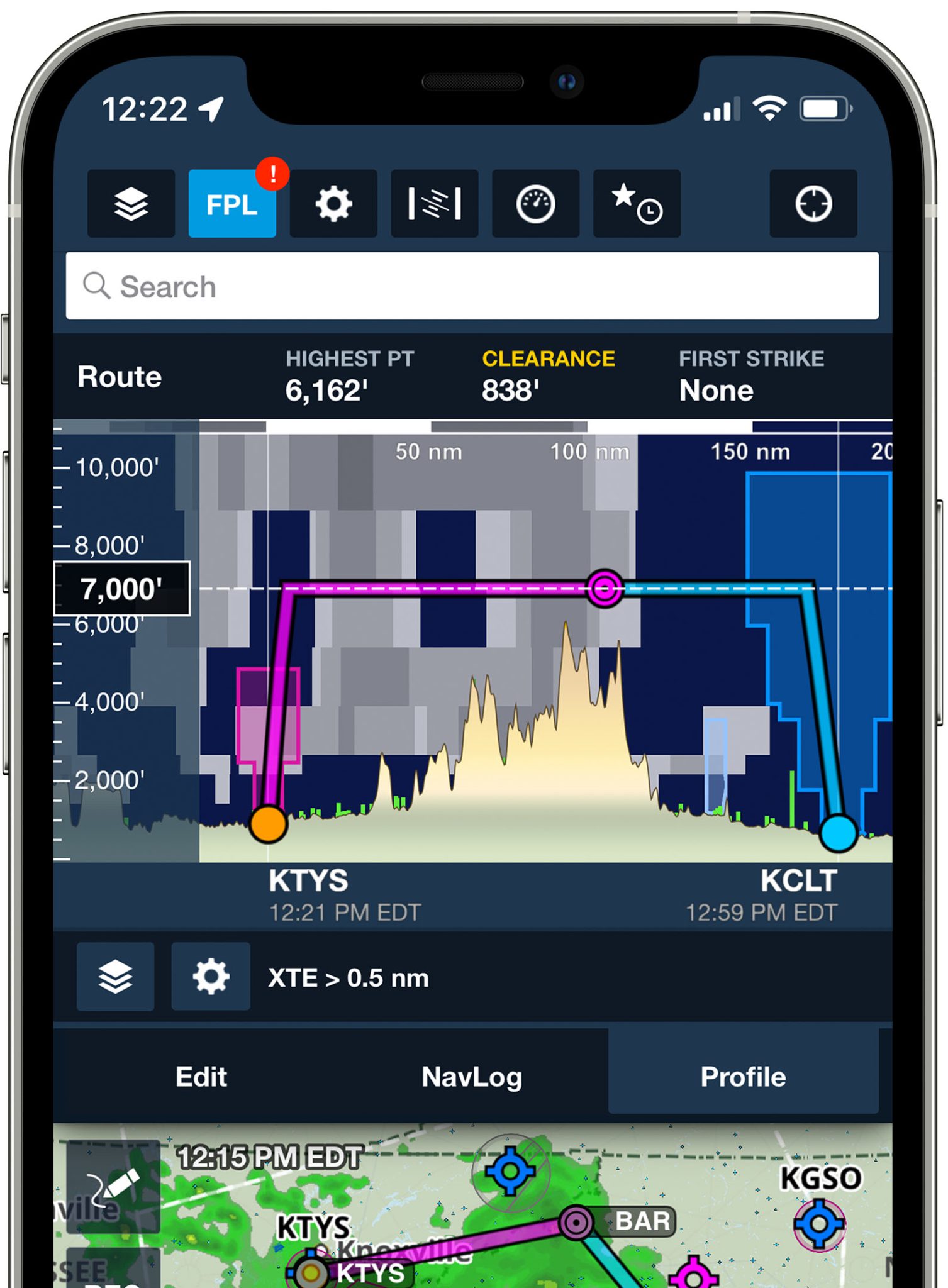 ForeFlight adds Flight Profile support for iPhone - iPad Pilot News