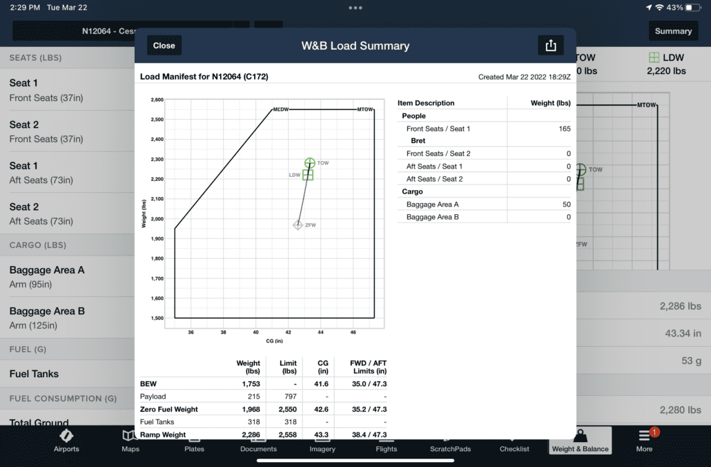 ForeFlight updates Hazard Advisor and Weight and Balance features ...