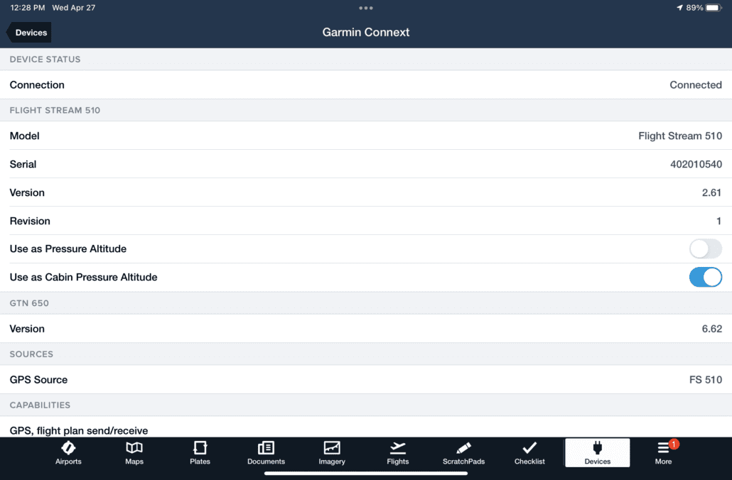 Flying with ForeFlight and Garmin Flight Stream - iPad Pilot News