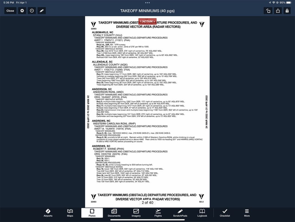 How to find chart supplements and legends in ForeFlight : iPad Pilot News