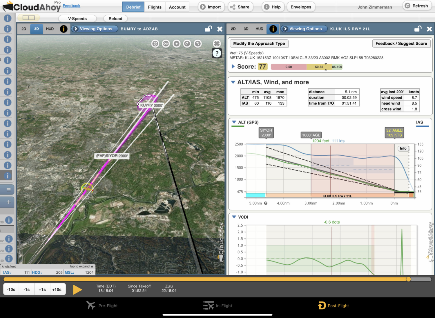 How to use CloudAhoy with Sentry Plus track logs : iPad Pilot News