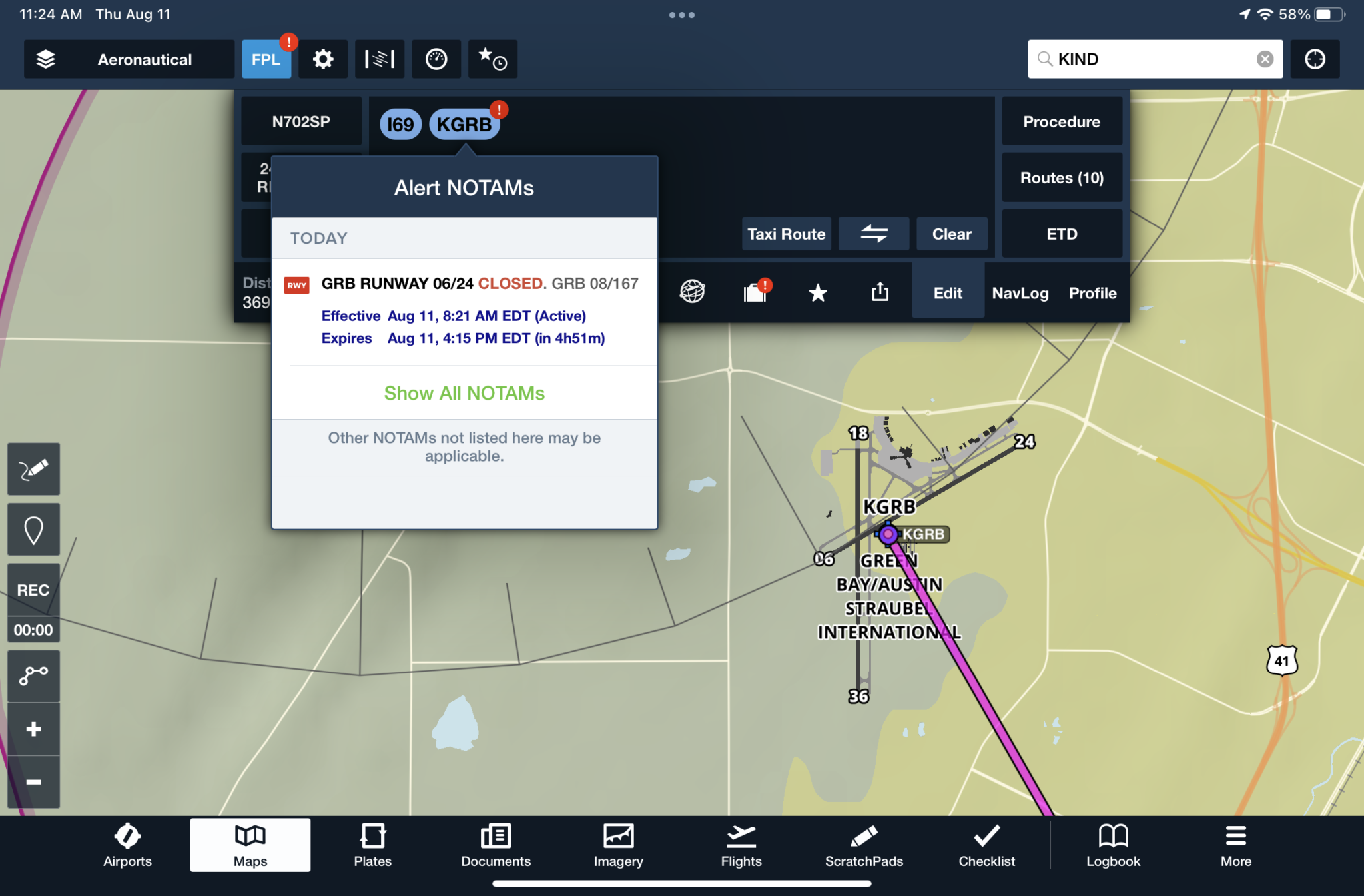How to find NOTAMs in ForeFlight and Garmin Pilot - iPad Pilot News