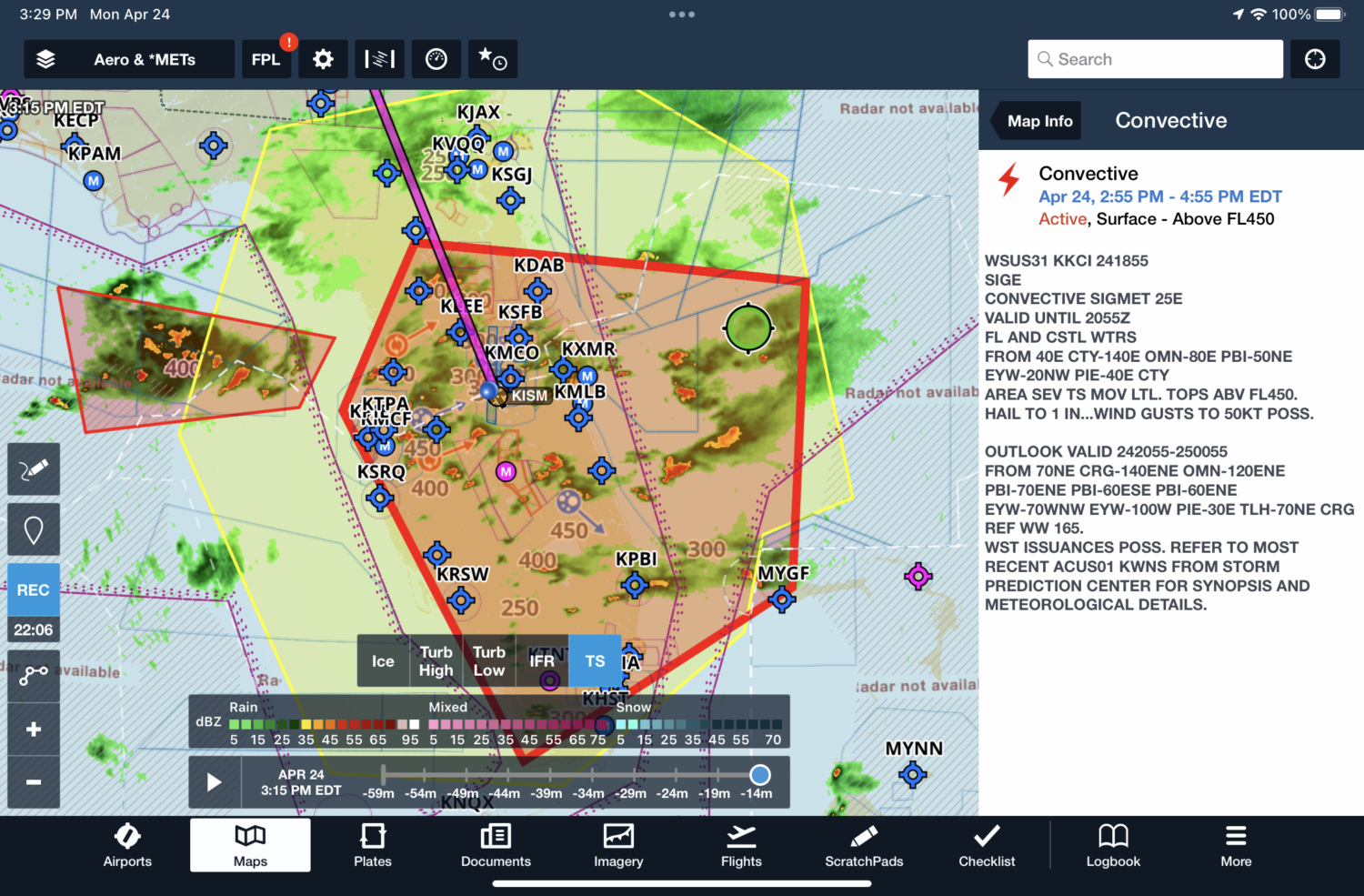 How to plan a flight around thunderstorms using ForeFlight - iPad Pilot ...